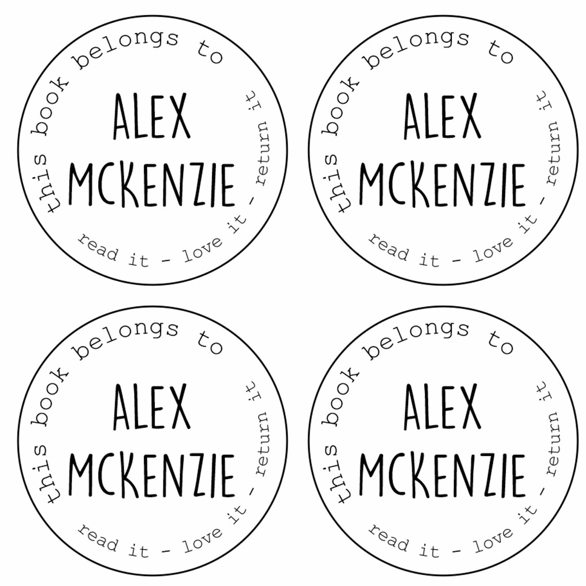 35x Read It Love It Return It Library Stacked Books | Etsy