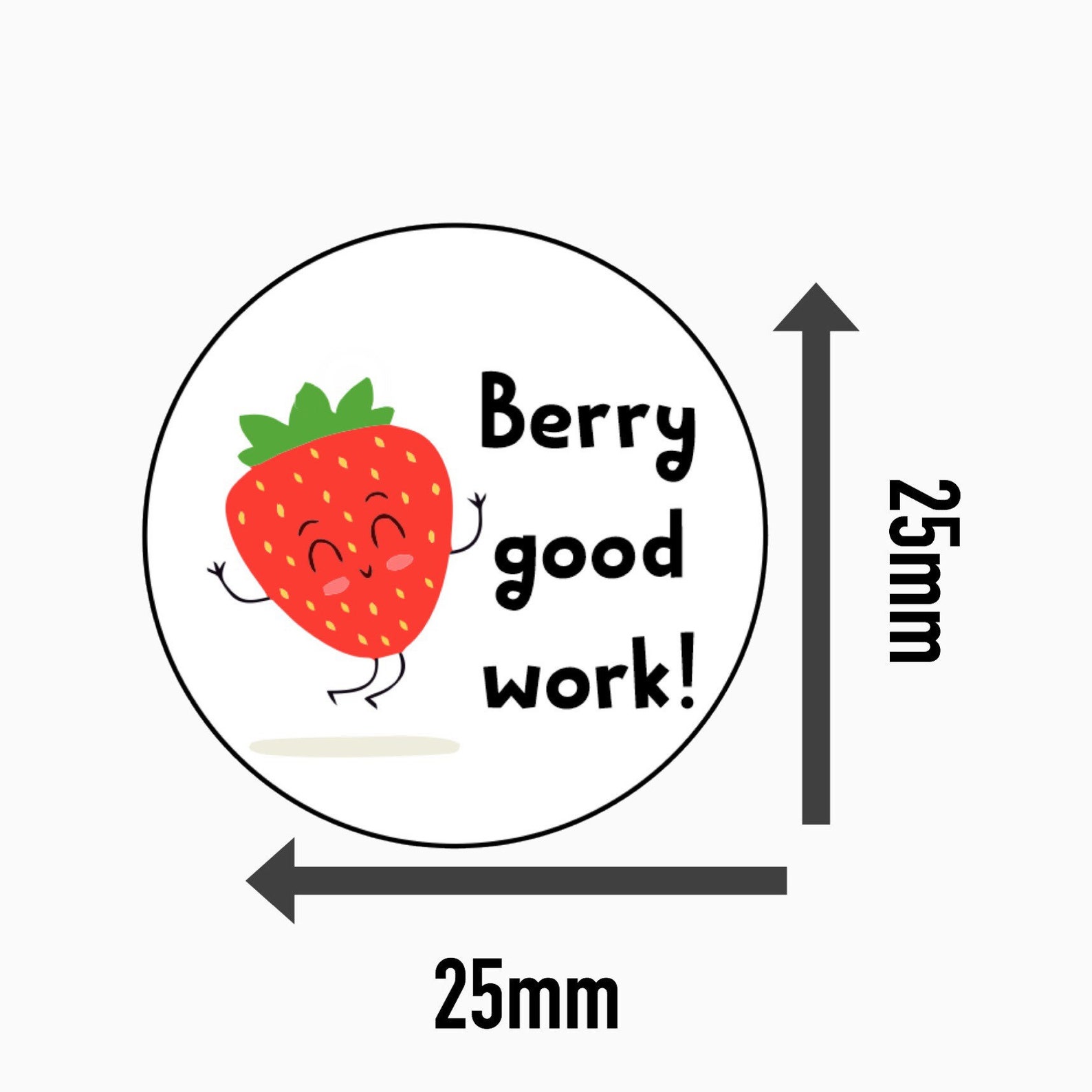 Berry Good Work Happy Strawberry Well Done Stickers Teacher - Etsy
