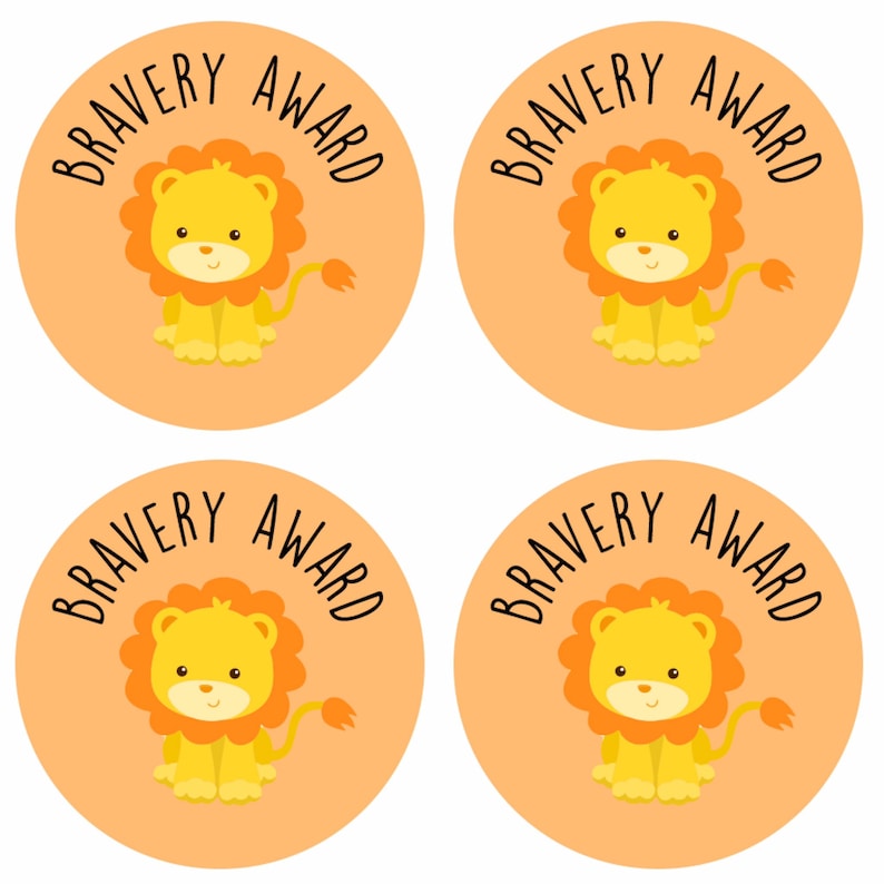 35x Bravery Award Cute Lion Brave Medical Bravery Doctor Gift Cute ...
