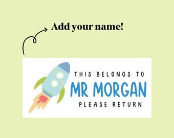 This Belongs to Stickers Labels Personalized Teacher - Etsy