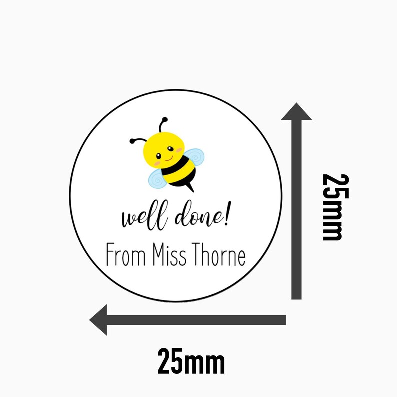 Cute Bumblebee Custom Stickers Teacher Praise Textbook School Education ...