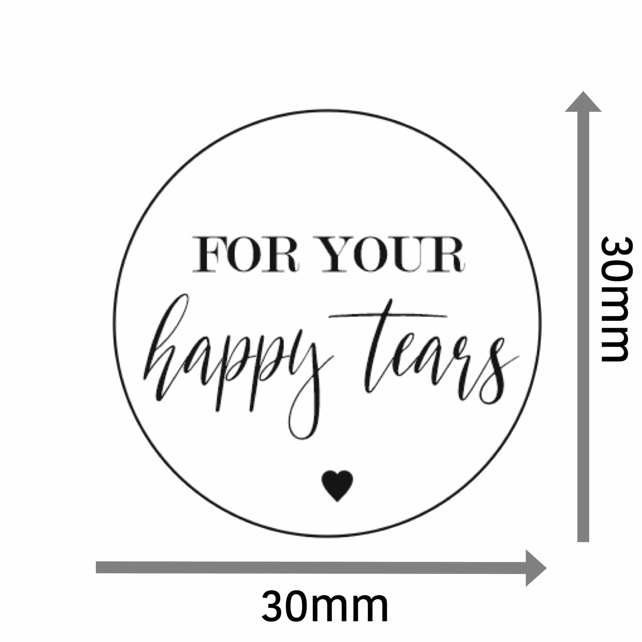 For You Happy Tears Tissue Labels Guests Wedding Ceremony 35x - Etsy