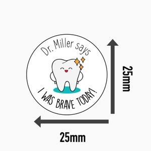 35x I Was Brave Today! Personalised DENTAL Medicine Bravery Dentist ...