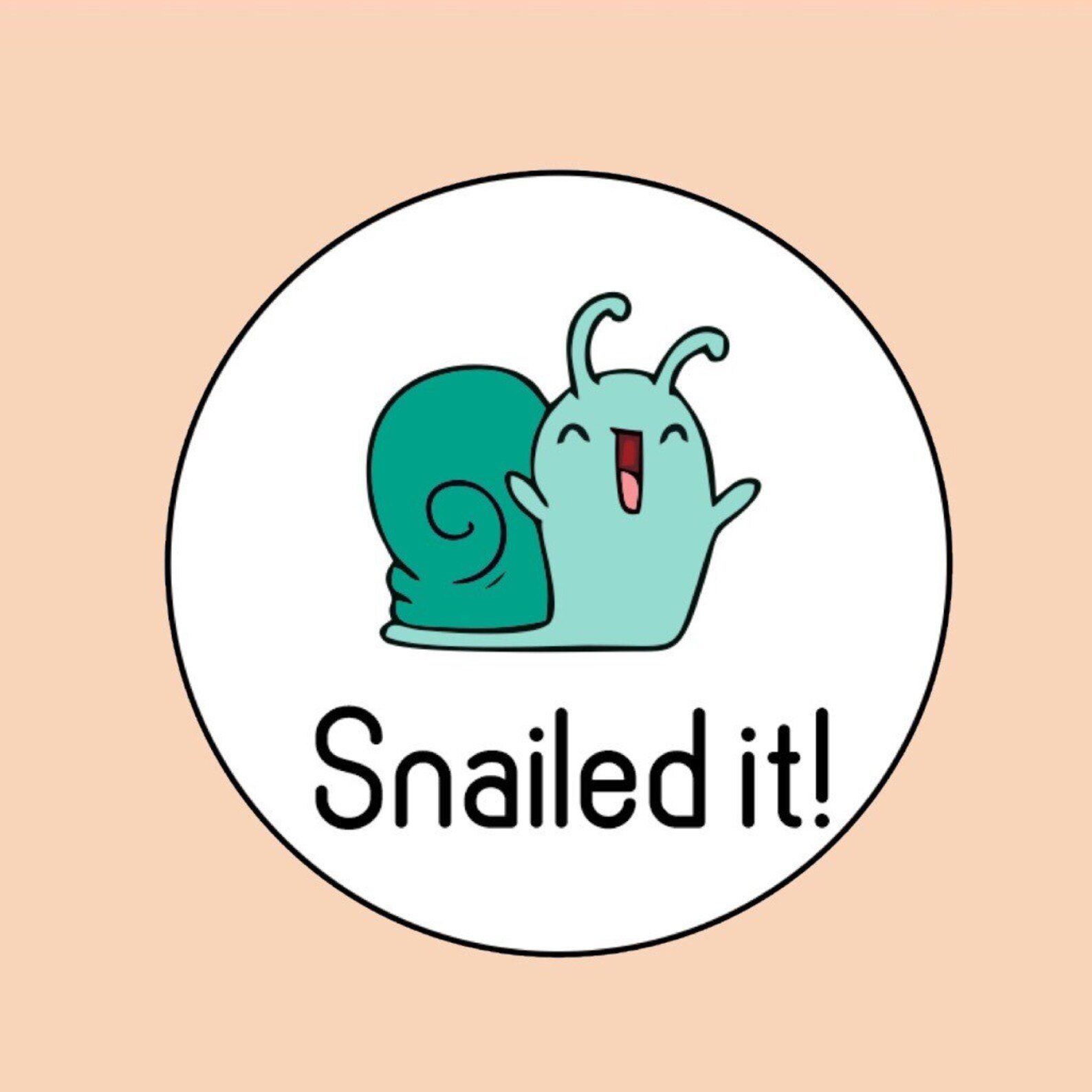 Snailed It Good Work Cute Snail Well Done Stickers Teacher - Etsy