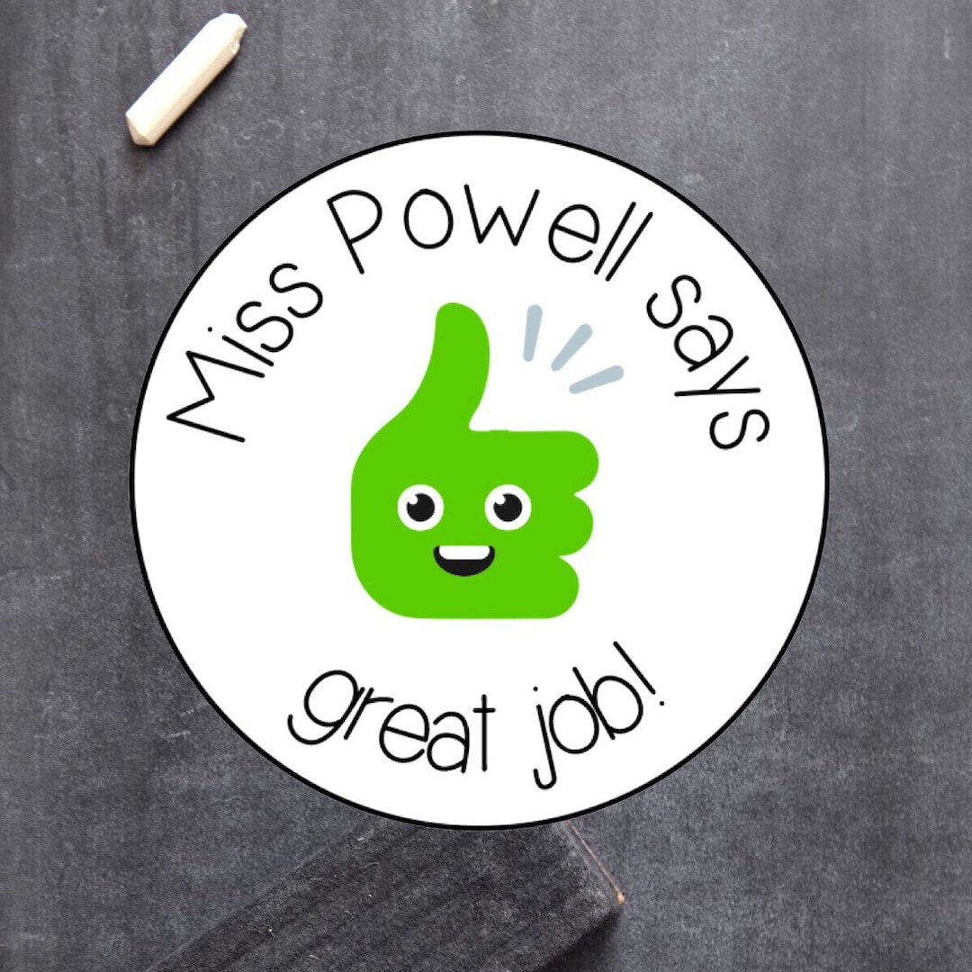 Great Job! Praise Thumbs up Well Done Stickers Teacher Textbook ...