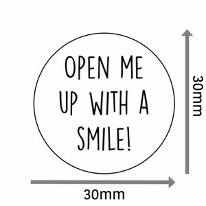 35x Open Me up With A Smile Packaging Small Business Shipping Circle ...