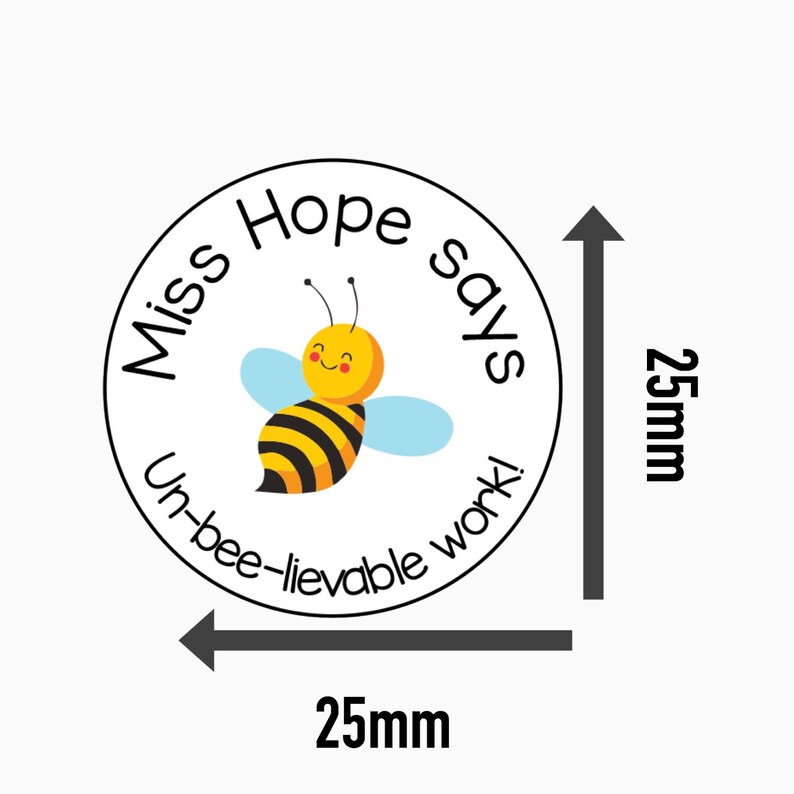 35x Personalised Un-bee-lievable Work! Bee Teacher Praise Textbook ...