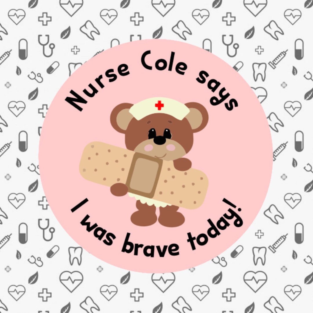 Personalised Nurse Says I Was Brave Bear Doctor Medical Bravery Gift ...