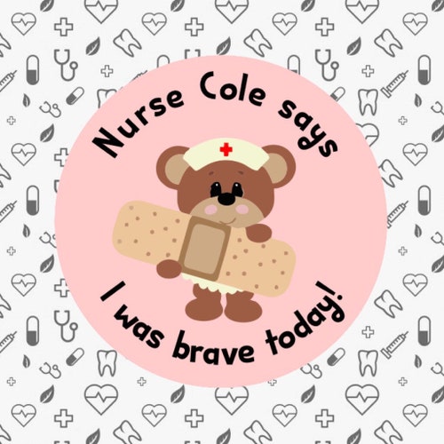 Personalised Nurse Says I Was Brave Bear Doctor Medical - Etsy
