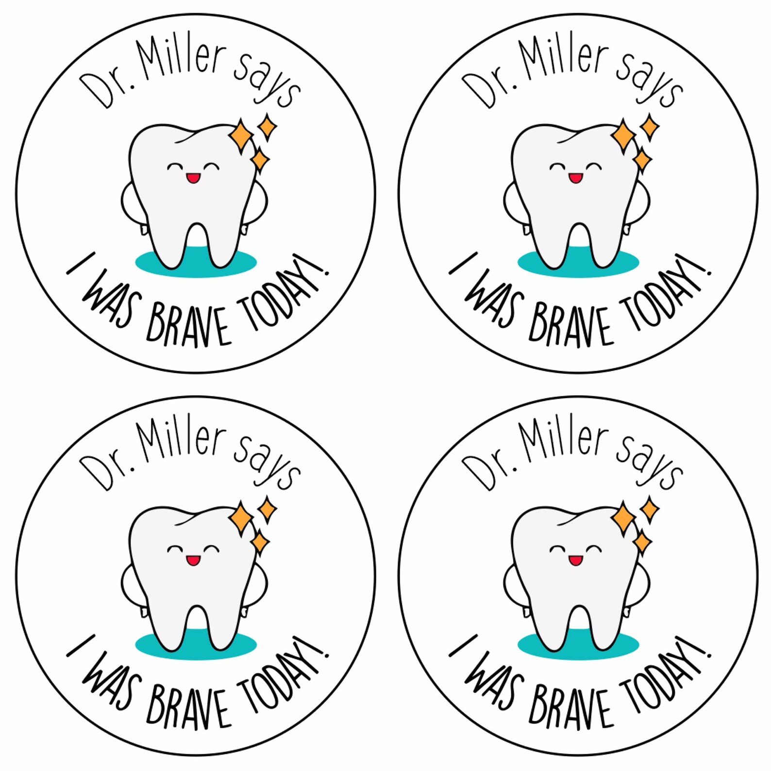35x I Was Brave Today! Personalised DENTAL Medicine Bravery Dentist ...