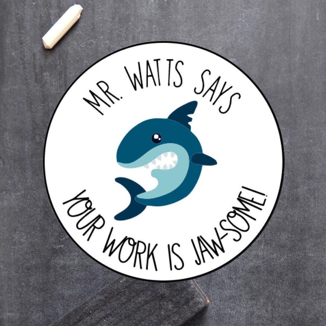 35x You Are Jawsome! Shark Student Great Job Well Done Stickers Teacher ...