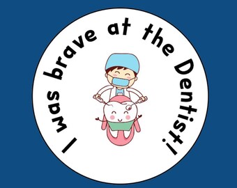 I Was Brave at the Dentist Sticker - Etsy UK