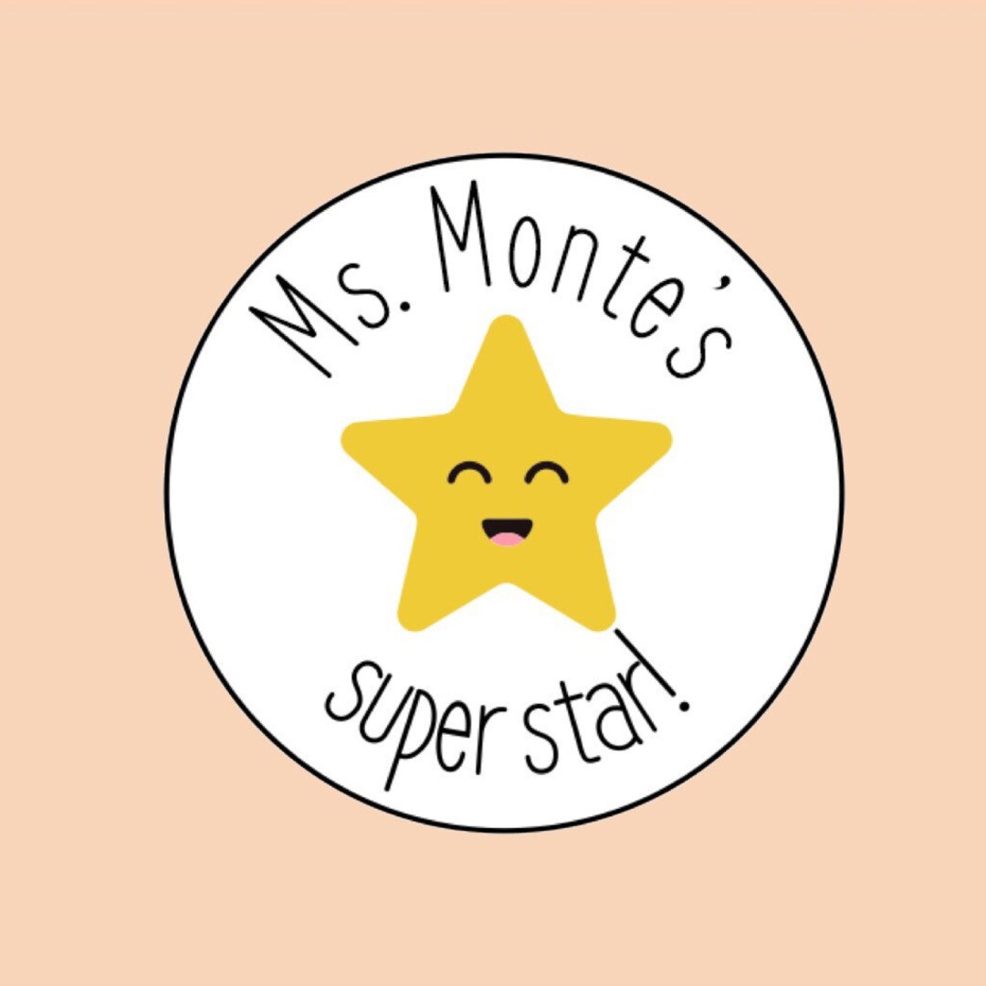 35x Personalised Superstar Good Job Teacher Praise Textbook School ...
