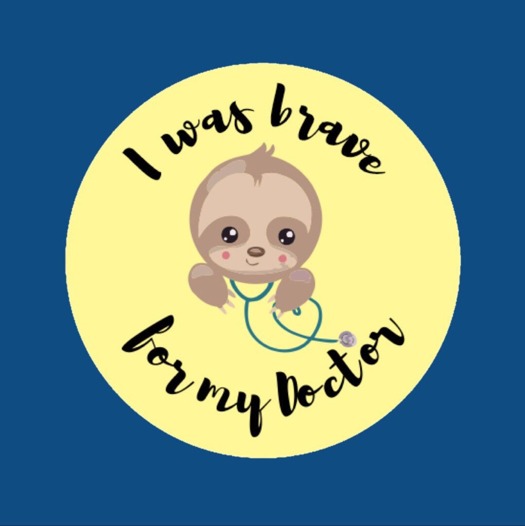 35x I Was Brave for My Doctor Cute Sloth Medical Bravery - Etsy