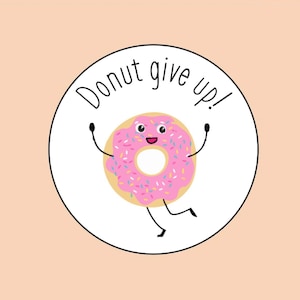 35x Donut Give up Cute Good Job Teacher Praise Textbook School ...