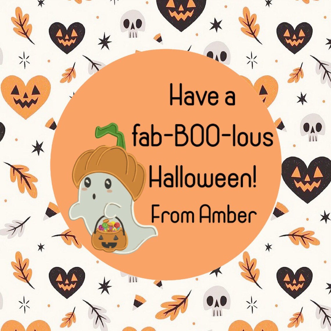 Have A Fab-boo-lous Halloween Personalised 30mm Party Happy - Etsy
