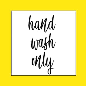 Hand Wash Only Care Instructions Laundry 30mm Handmade Custom Craft ...