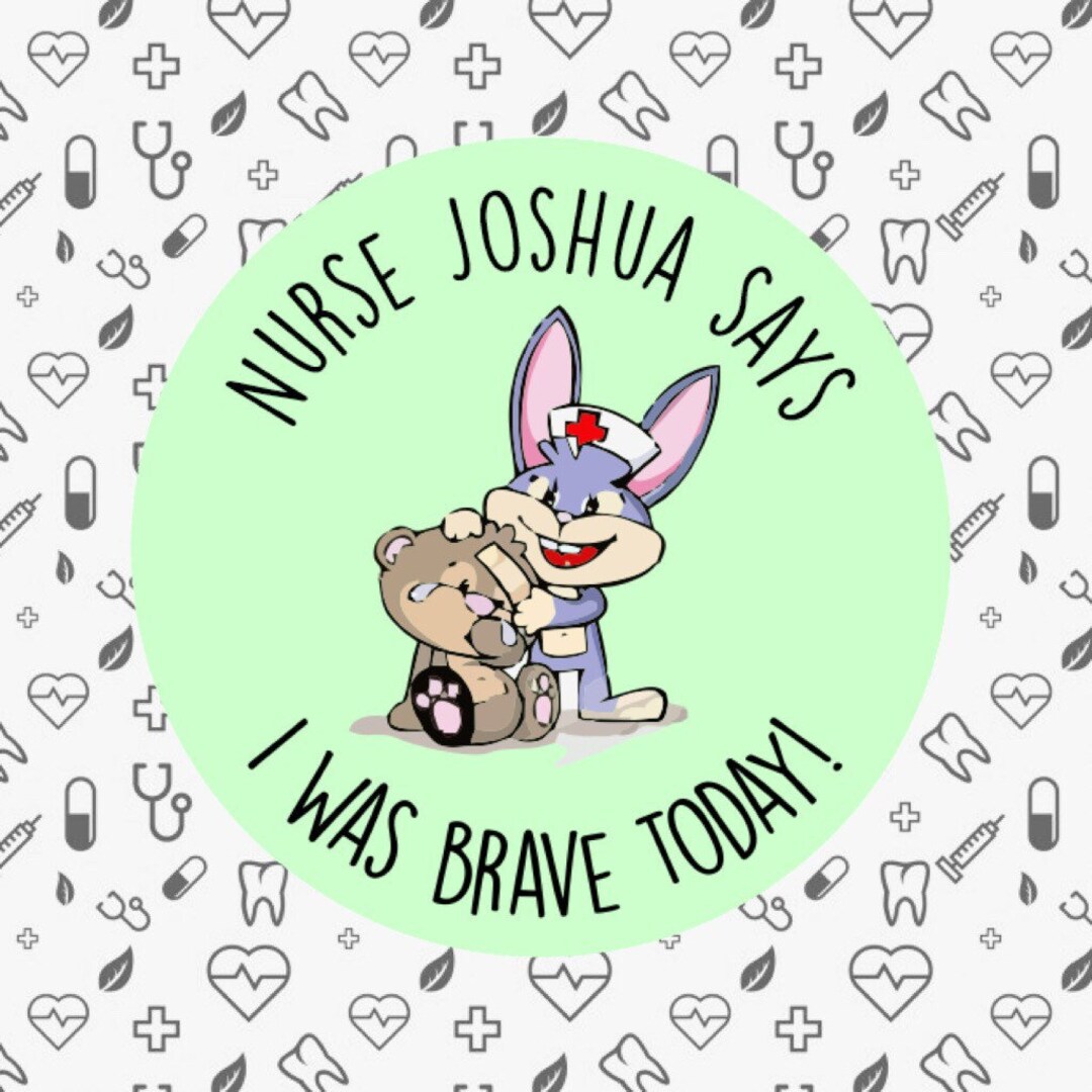 Personalised I Was Brave Today! Nurse Medical Bravery Doctor Gift Cute ...