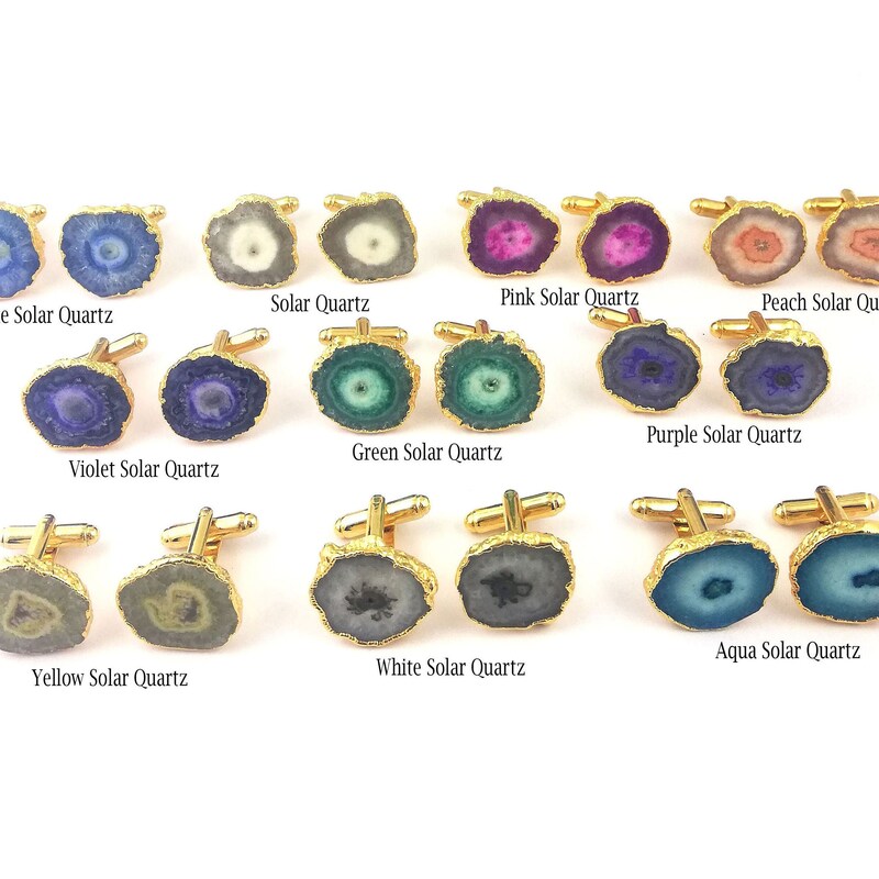 Gemstone Cufflinks - Etsy