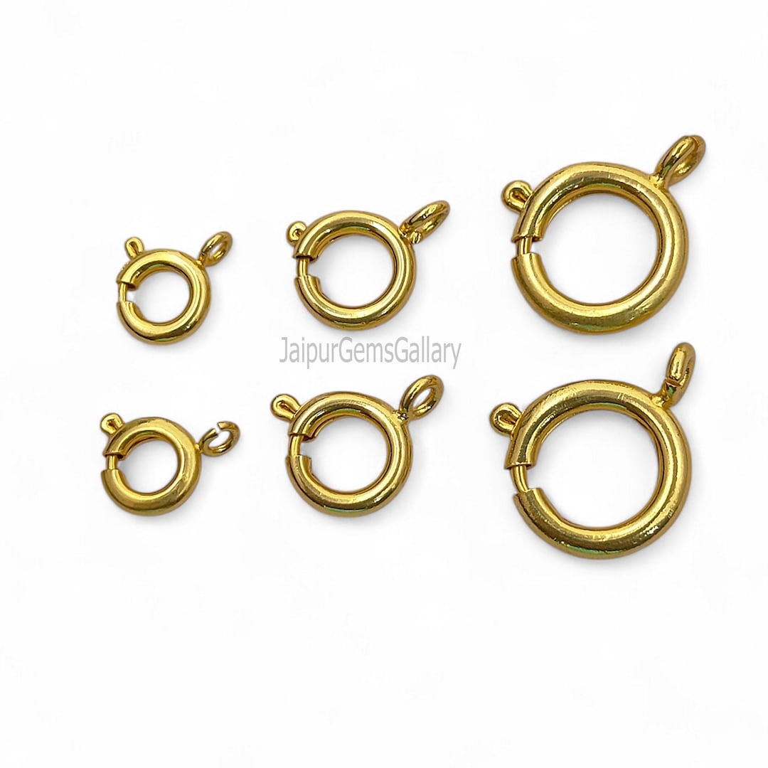 Metal Spring Ring Clasps-gold Plated Open Loop Spring Clasps-diy ...