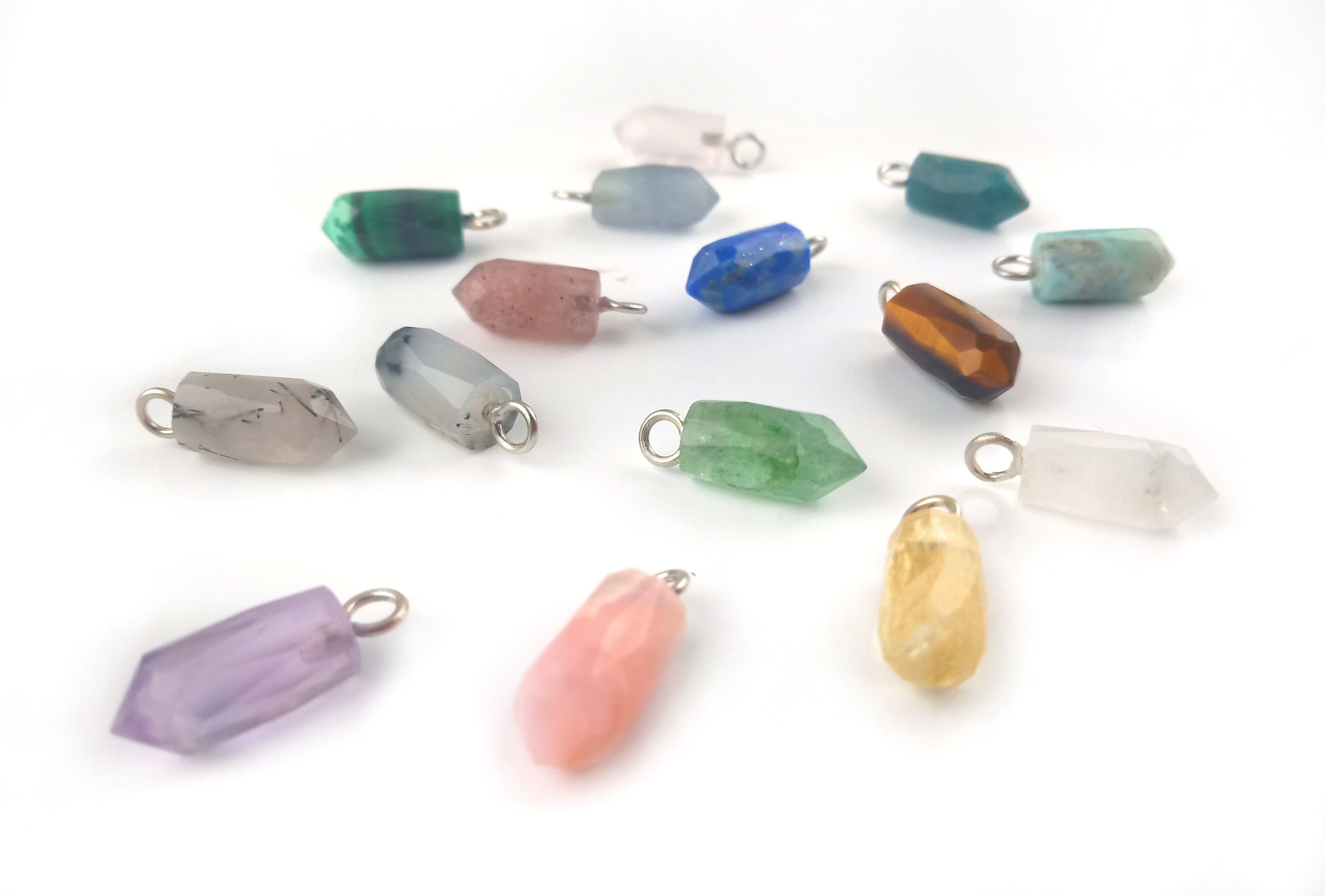 Good Quality Natural Tiny Spikes Stone Charms Pendant 925 - Etsy