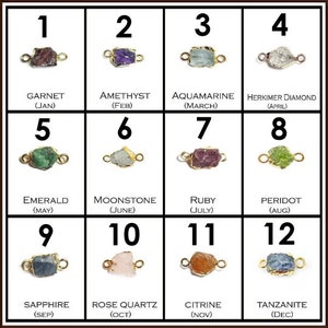 Birthstone Raw Connector, Handmade Raw Connector, Size 8-10mm Bracelet ...