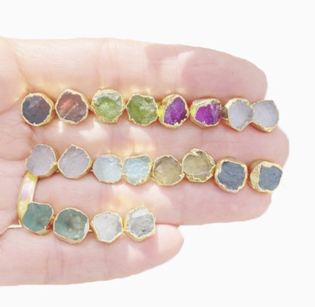 Raw Stud Earrings - Semi Precious Stone Earrings - Emerald Stud ...