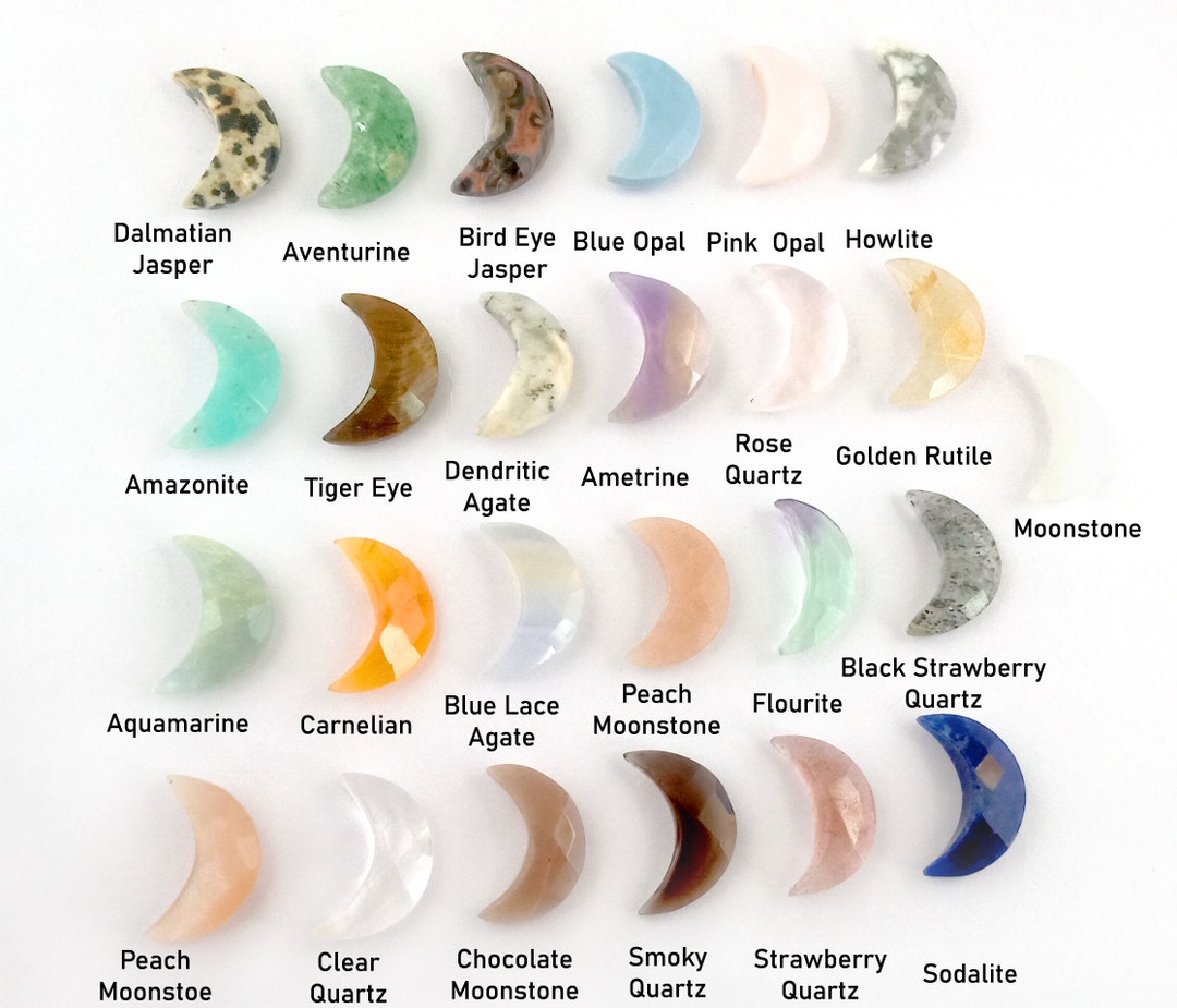 Loose Crescent Gemstone Size 18x12mm Faceted Crescent Stone - Etsy Canada