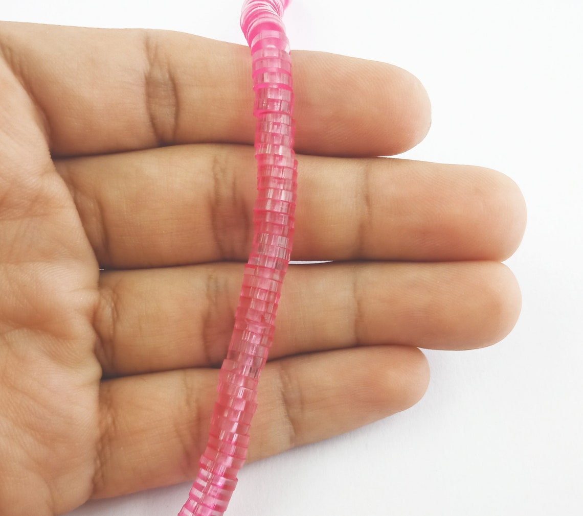 6mm Acrylic Disc Beads 8 Inch 1 Strand Heishi Beads Waterproof Bracelet ...