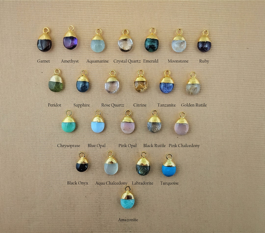 Tumble Gemstone Tiny Pendant, Size 8-10mm Approx. Handmade Pendant ...