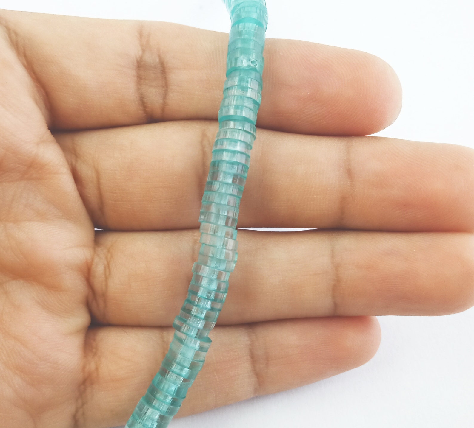 6mm Acrylic Disc Beads 8 Inch 1 Strand Heishi Beads Waterproof Bracelet ...