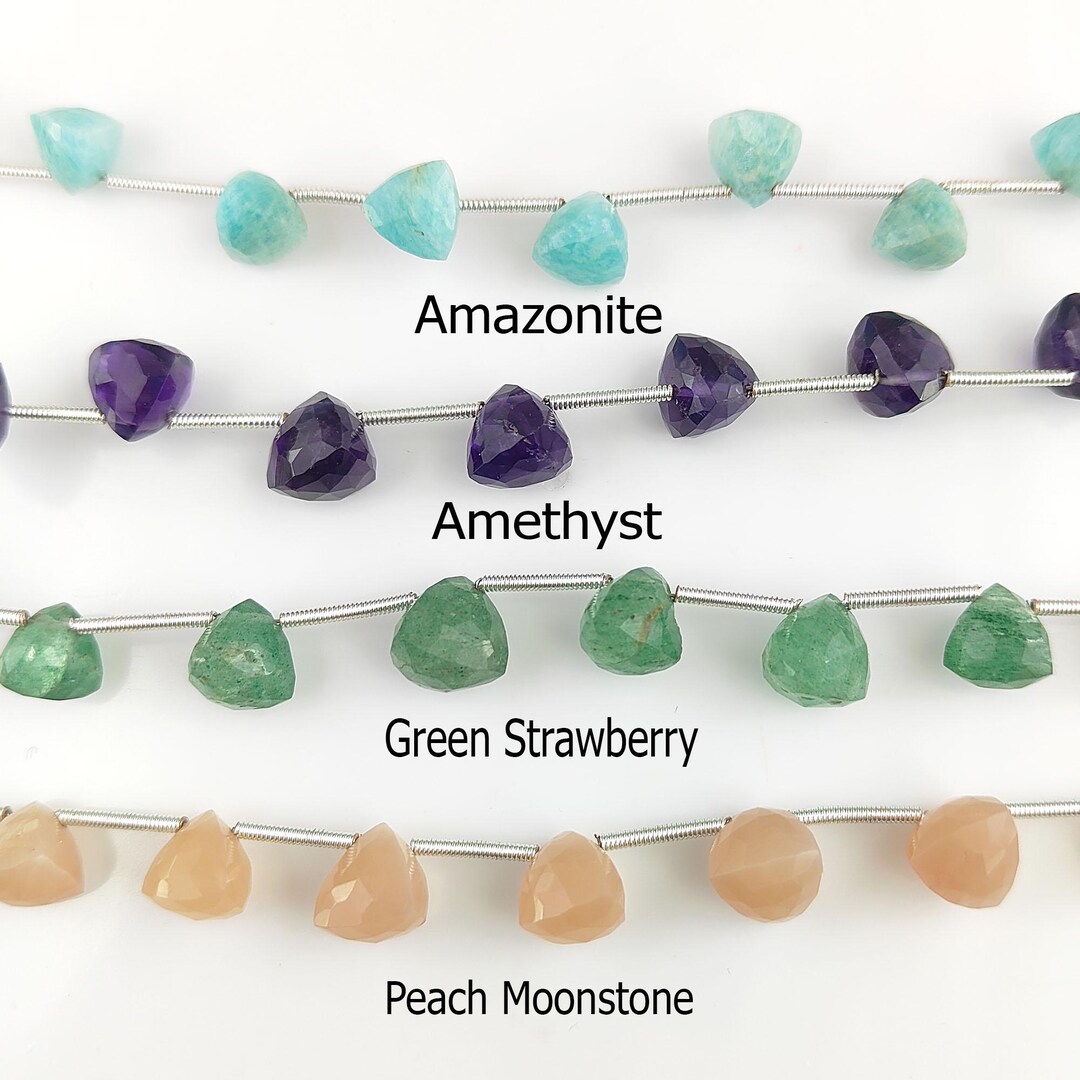 Trillion Shape Faceted Gemstone Beads-diy Jewelry Making Beads-earring ...