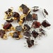 Natural Garnet Raw Connector - Gold and Silver Electroplated Double ...