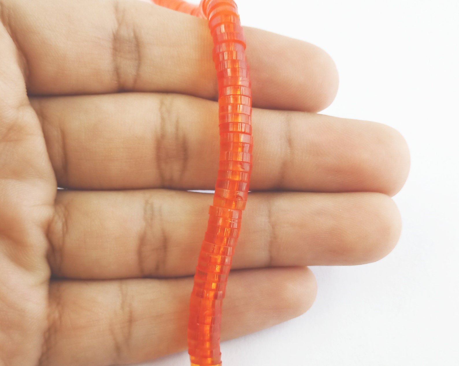 6mm Acrylic Disc Beads 8 Inch 1 Strand Heishi Beads Waterproof Bracelet ...