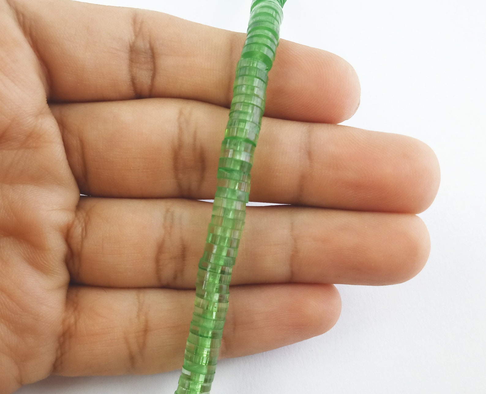 6mm Acrylic Disc Beads 8 Inch 1 Strand Heishi Beads Waterproof Bracelet ...