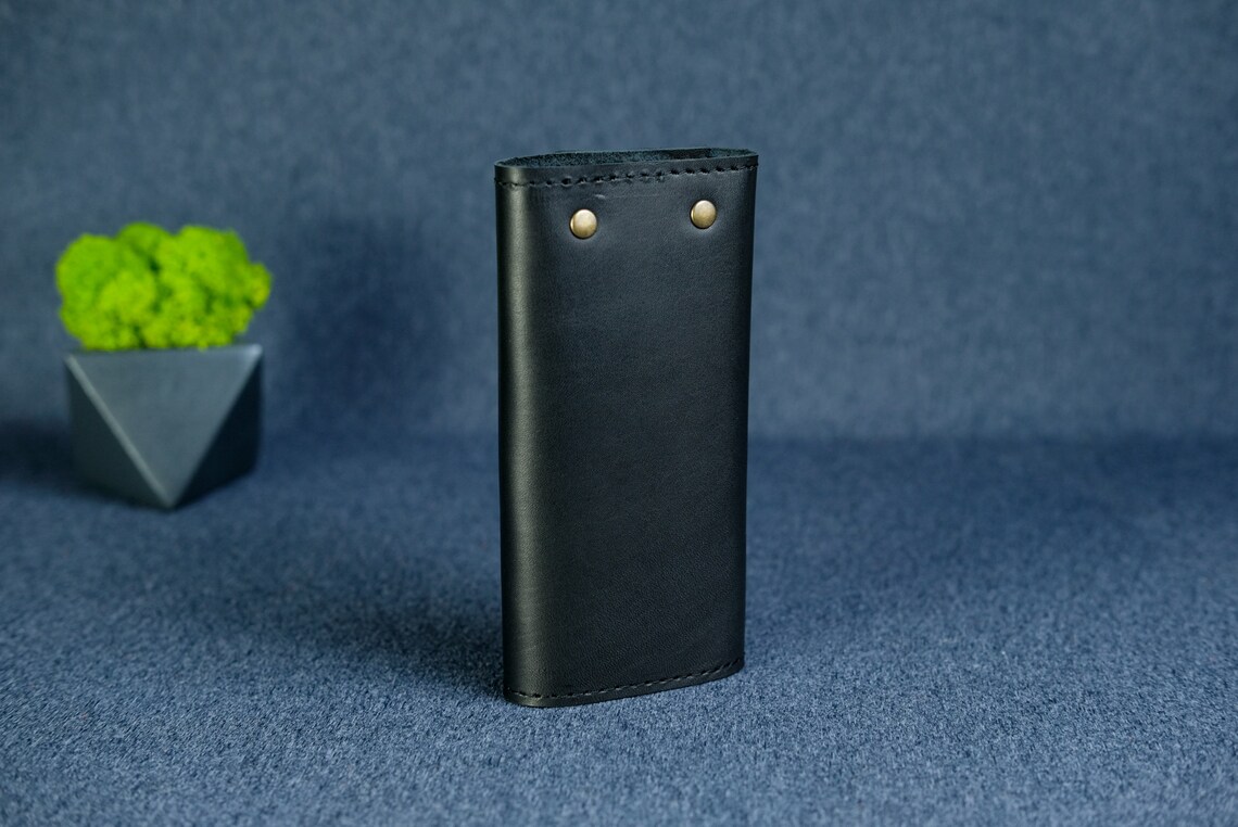 Trifold Leather Key Case Leather Key Chain Leather Key Bag | Etsy