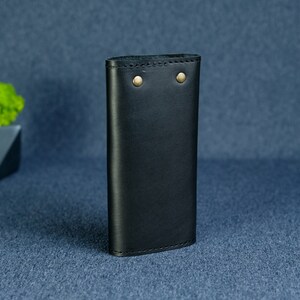 Trifold Leather Key Case, Leather Key Chain, Leather Key Bag, Compact ...