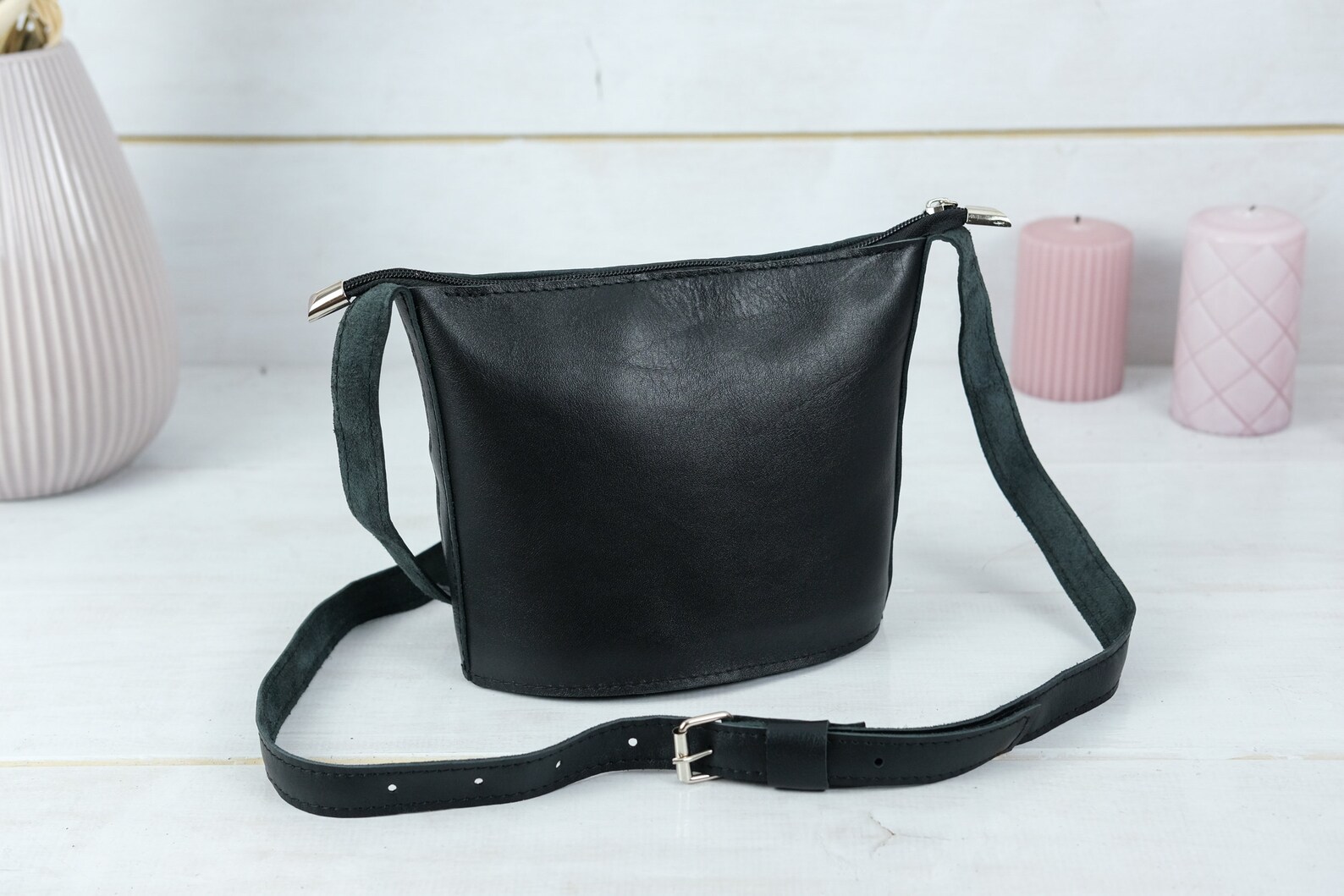 Soft Leather Mini Bag Pastel Leather Bucket Bag Small Bag - Etsy