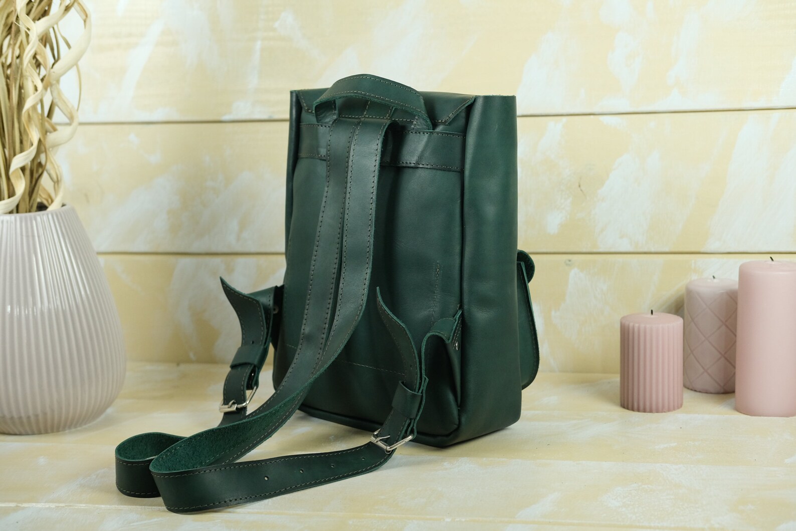 Medium Leather Backpack Leather Backpack Women Leather | Etsy