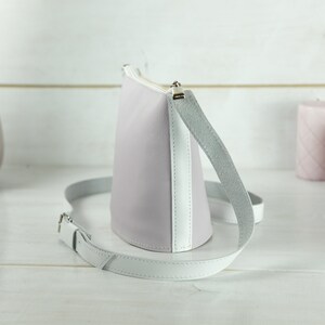 Soft Leather Mini Bag, Pastel Leather Bucket Bag, Small Bag for Going ...