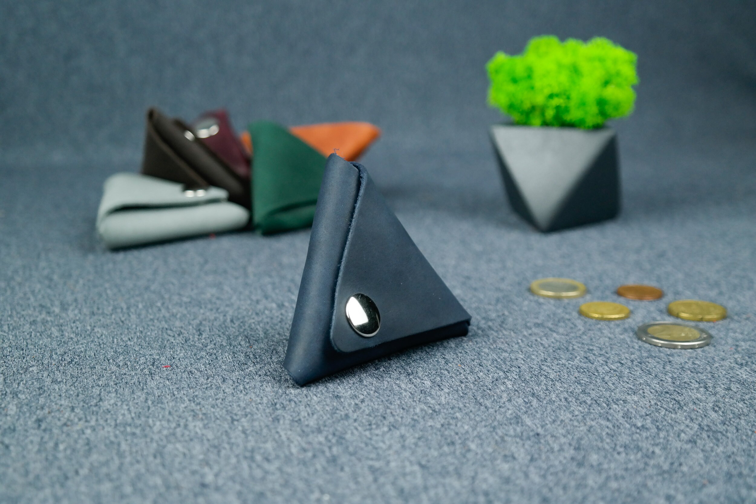 Leather Coin Case Leather Coin Bag Coin Pouch With a Snap | Etsy