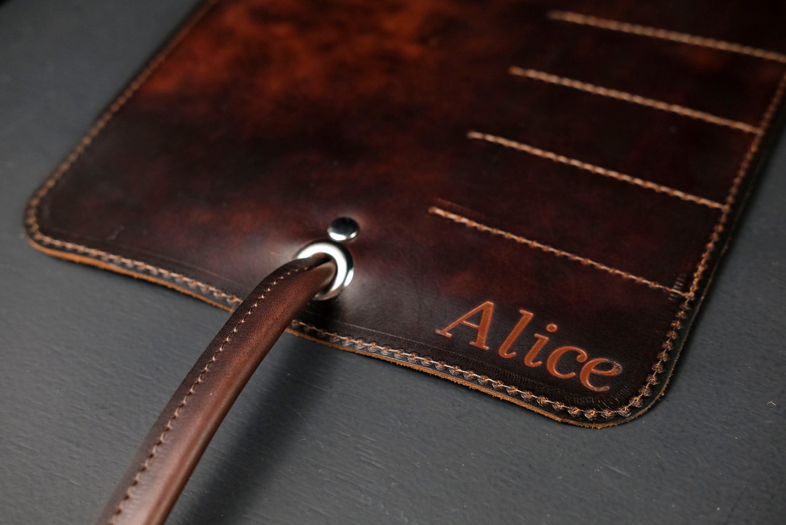 Name Print on Leather Debossing on Leather Personalized - Etsy