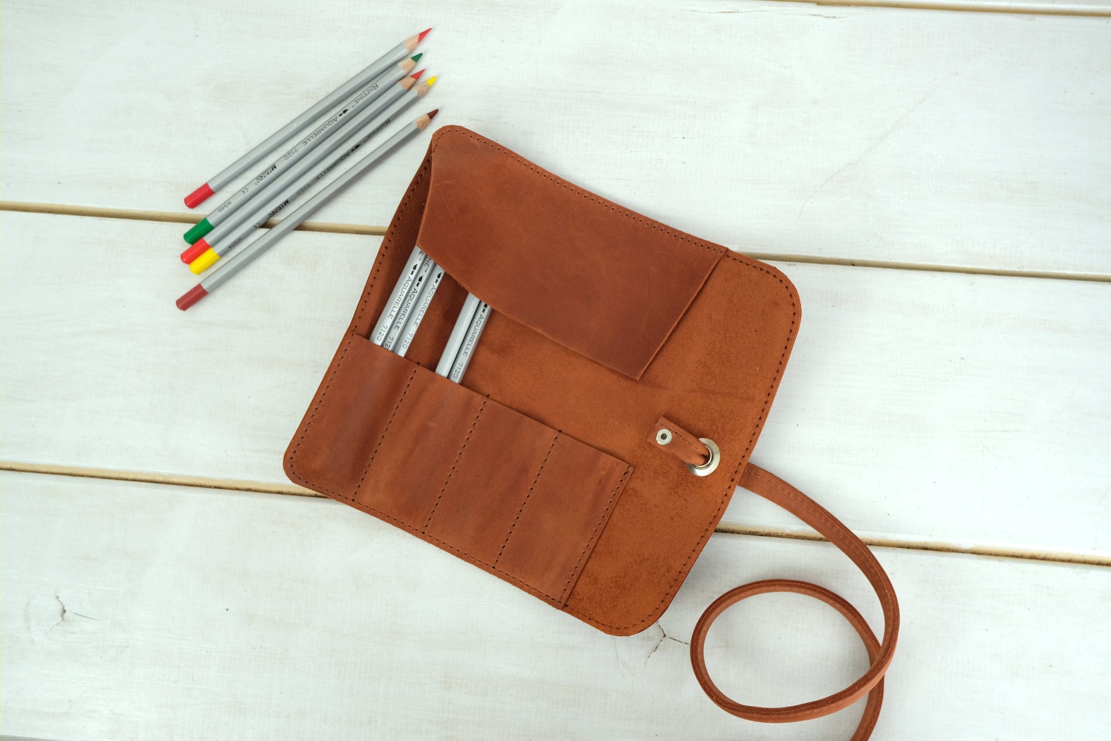 Leather Pencil Case Leather Artist Case Artist Roll Artist - Etsy