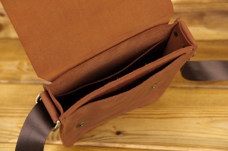 Mens Compact Shoulder Bag Small Leather Bag for Men Leather - Etsy