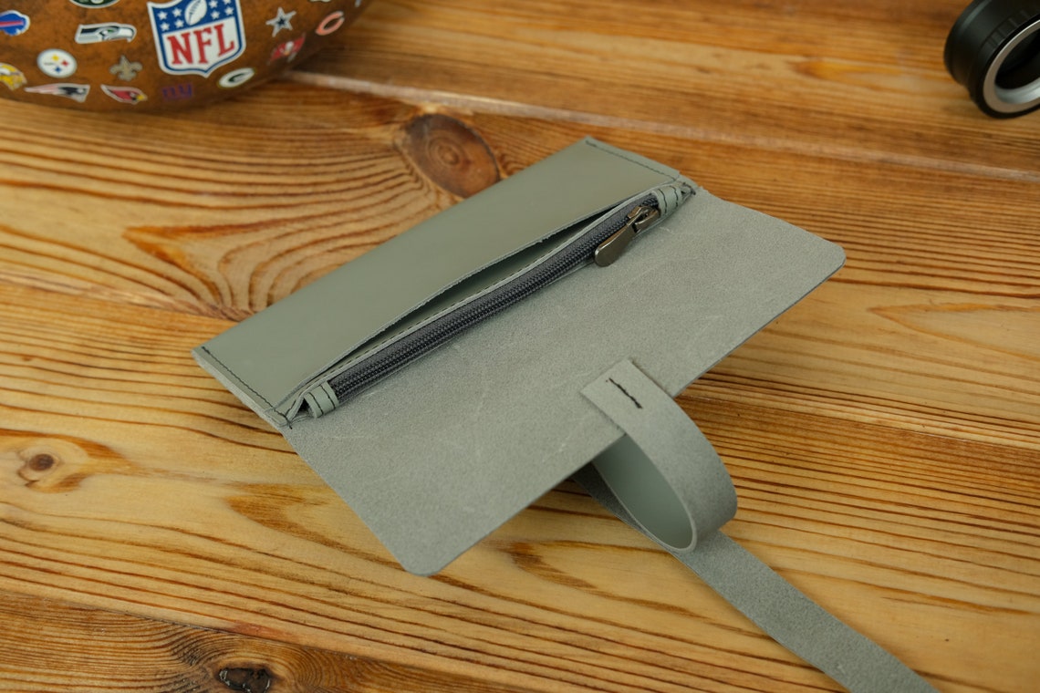 Leather Long Wallet Wrap Around Strap Womens Clutch Wallet - Etsy