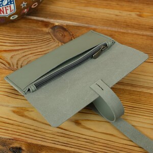 Leather Long Wallet, Wrap Around Strap, Womens Clutch Wallet, Everyday ...