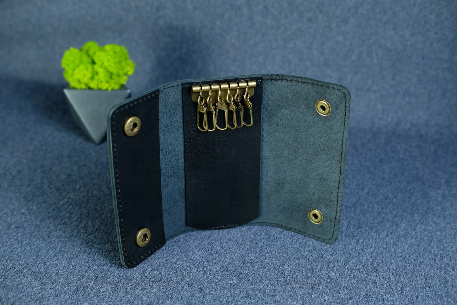 Trifold Leather Key Case Leather Key Chain Leather Key Bag | Etsy