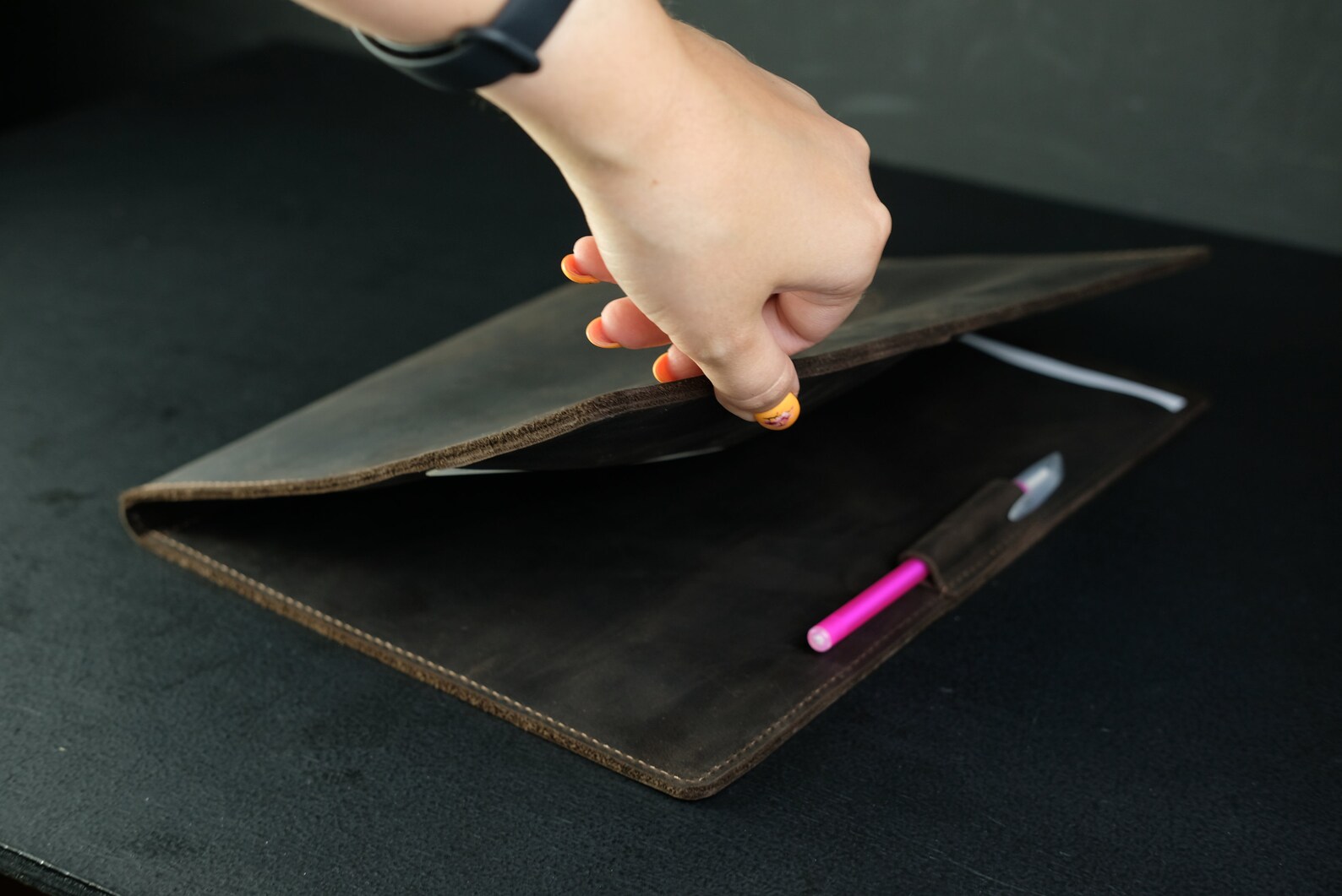 Leather Notepad Folio Leather Cover Moleskine Propad Rhodia | Etsy