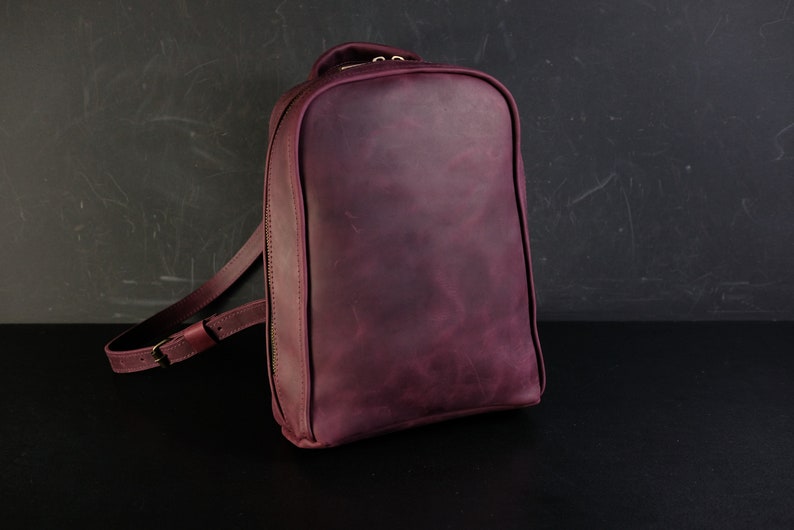 Leather Backpack Leather Minimalist Rucksack Small - Etsy