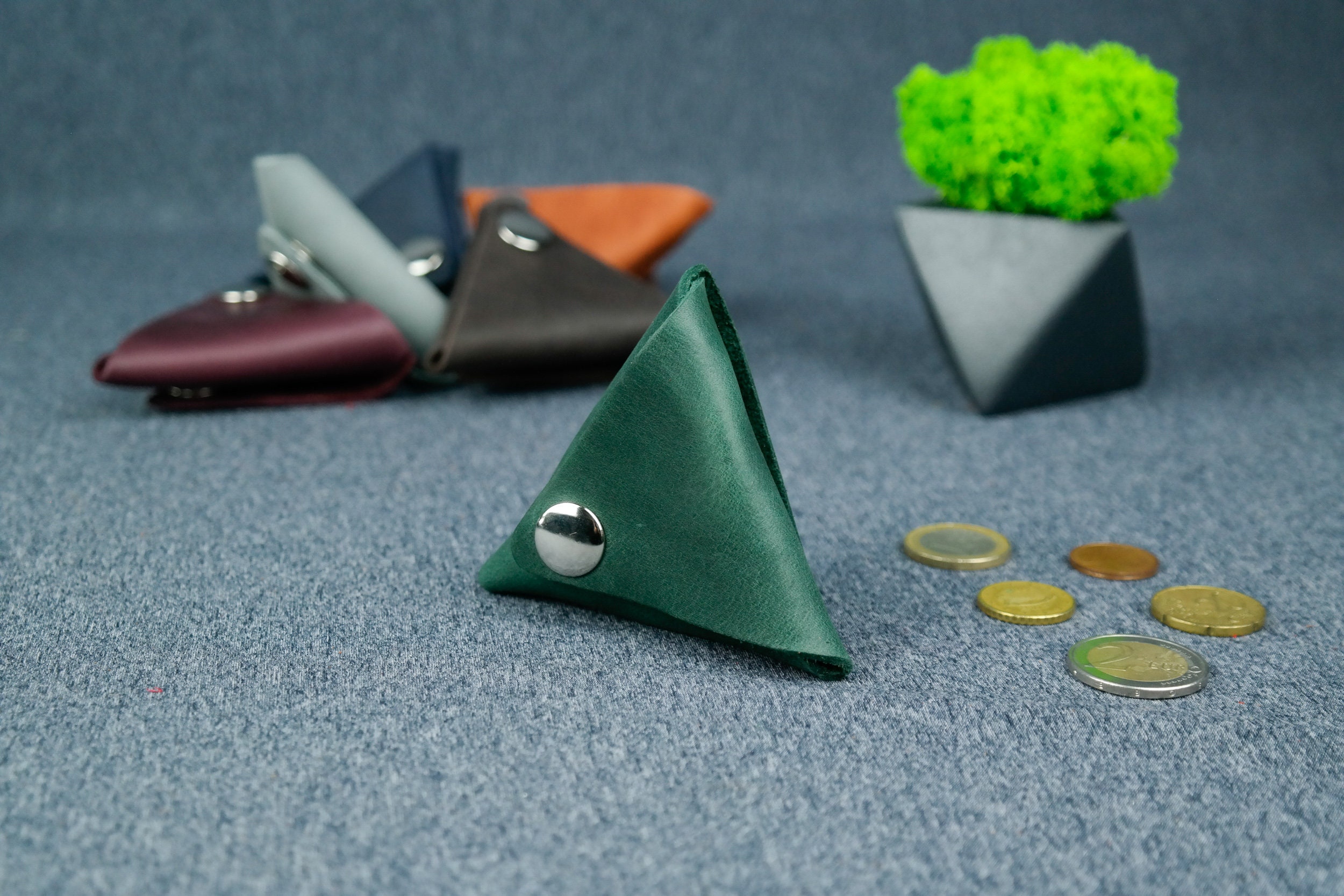 Leather Coin Case Leather Coin Bag Coin Pouch With a Snap | Etsy